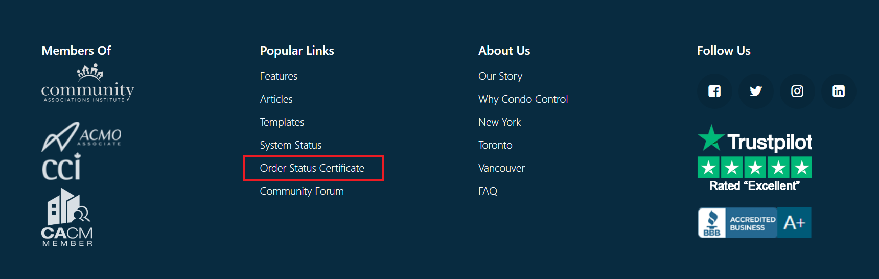 How To Order a Status Certificate – Condo Control - English