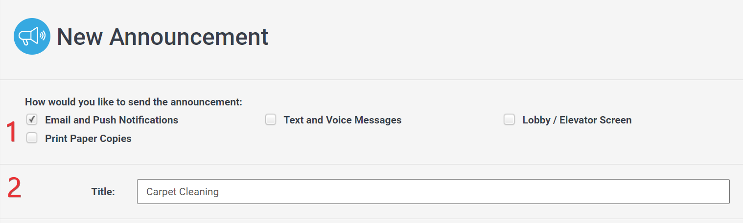 How to Use Announcement Templates – Condo Control - English