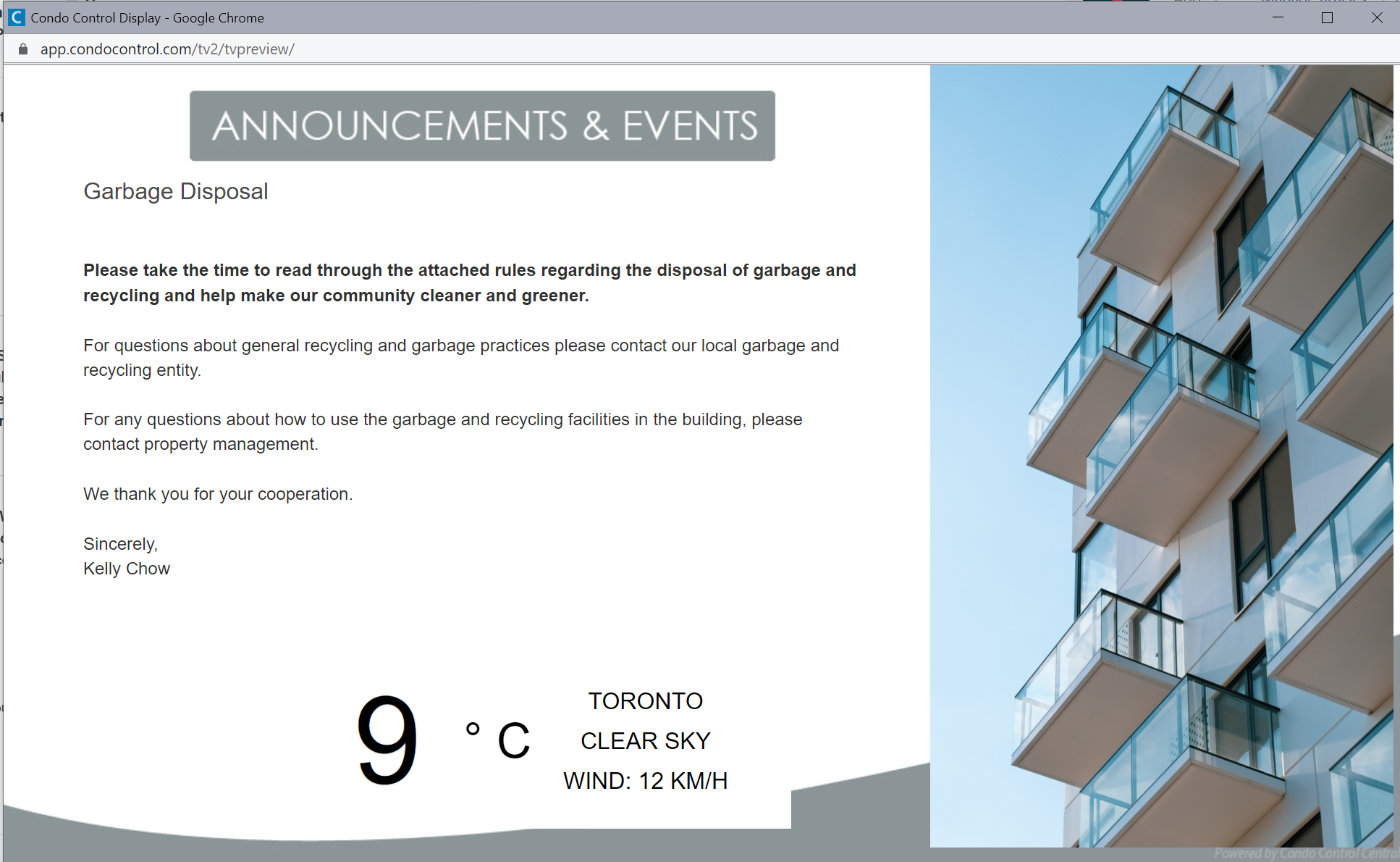How to Add a Page Break in Announcements – Condo Control - English