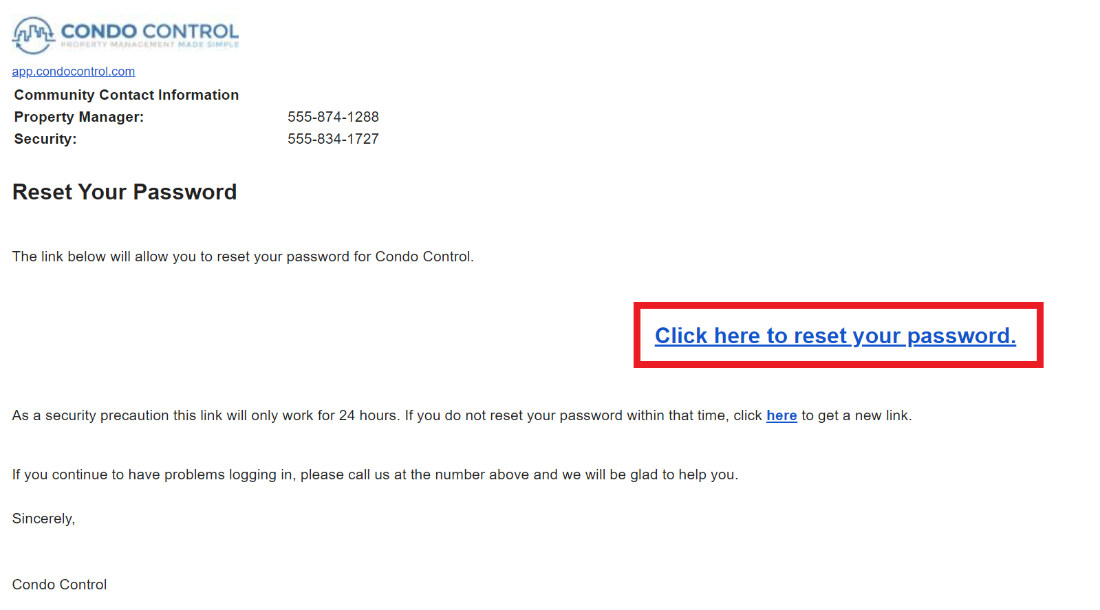 Updating your Email Address – Condo Control - English