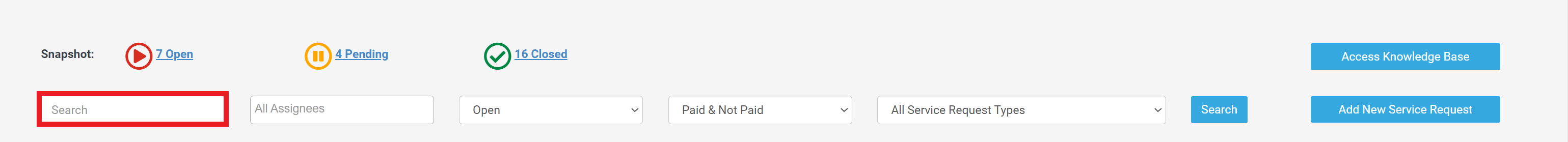 How to Search for Service Requests – Condo Control - English