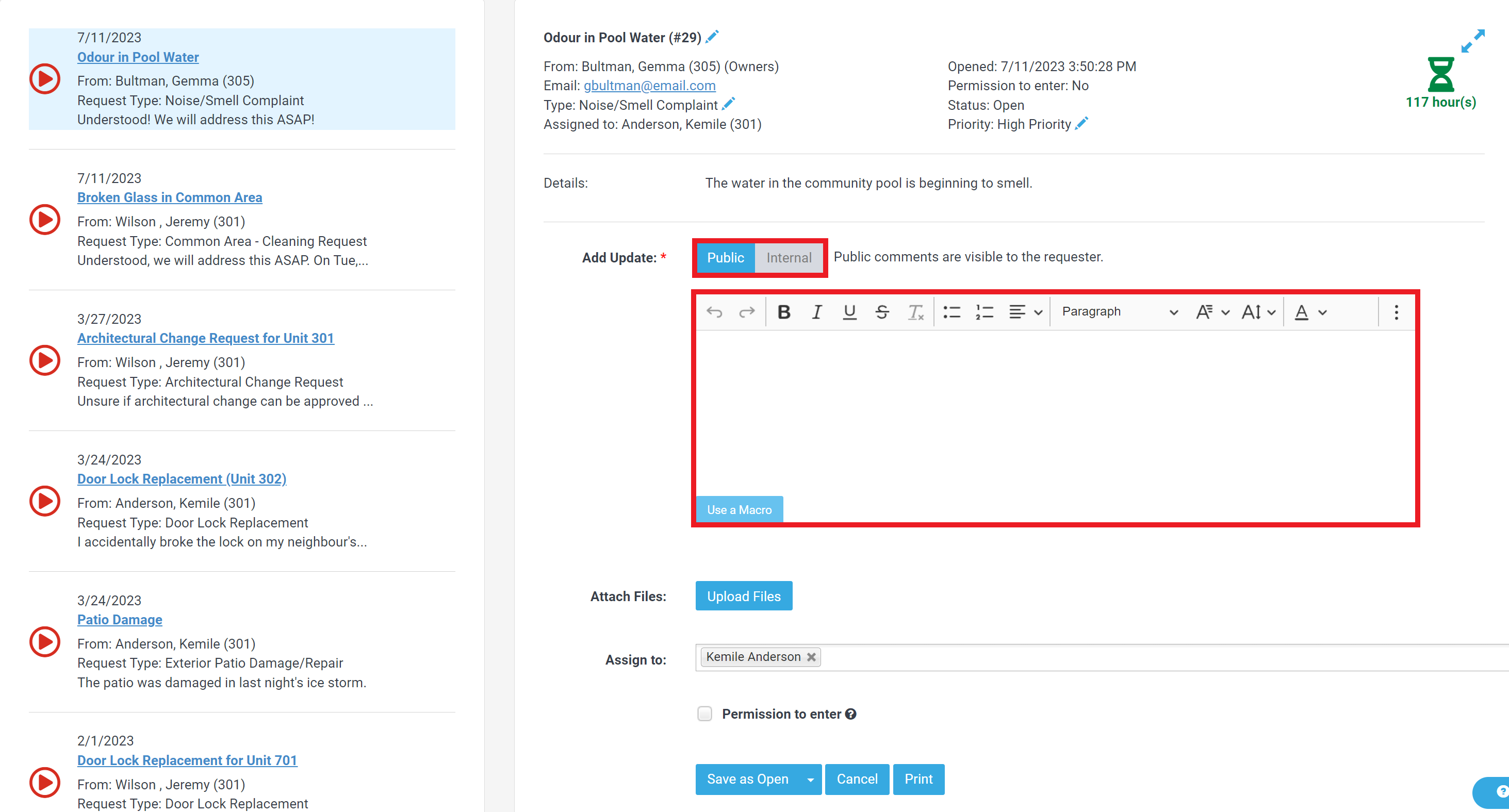 How to Update Service Requests – Condo Control - English
