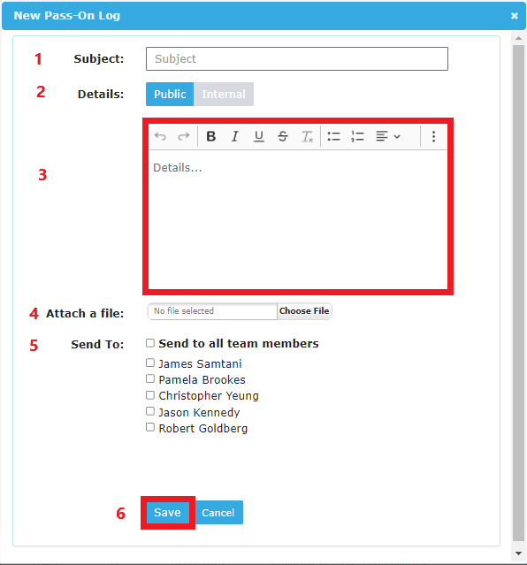 How to Create a Pass-On Log – Condo Control - English
