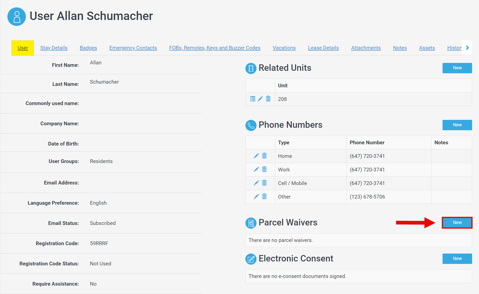 How to Add & Upload Parcel Waiver Forms – Condo Control - English