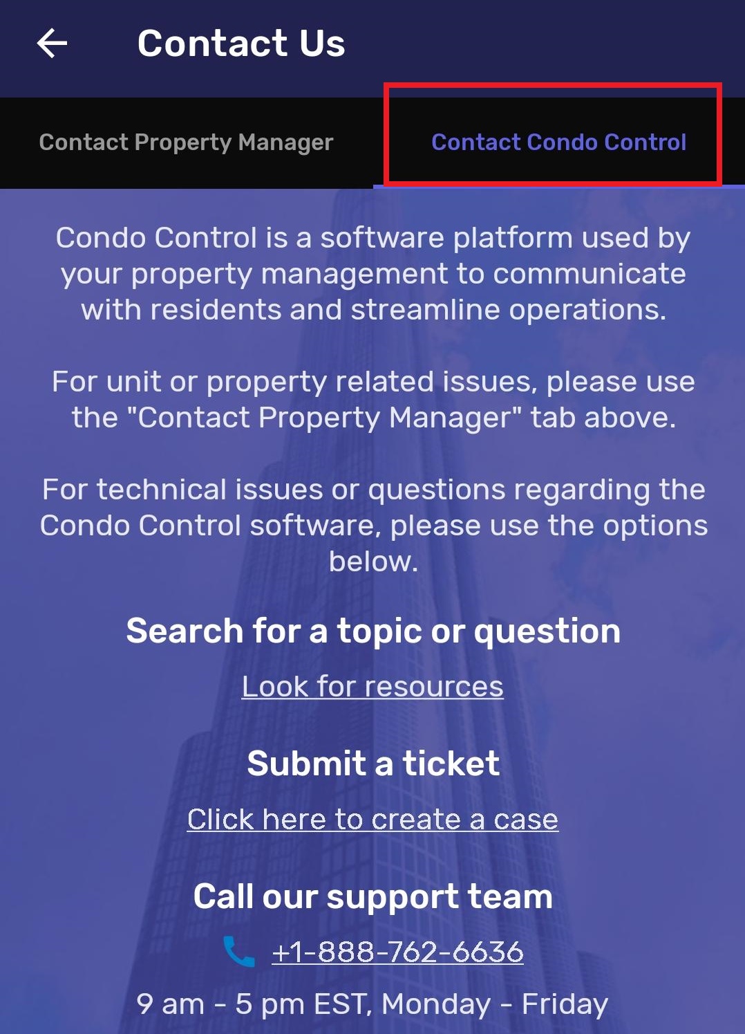 Mobile App - How to Create a Help Ticket – Condo Control - English