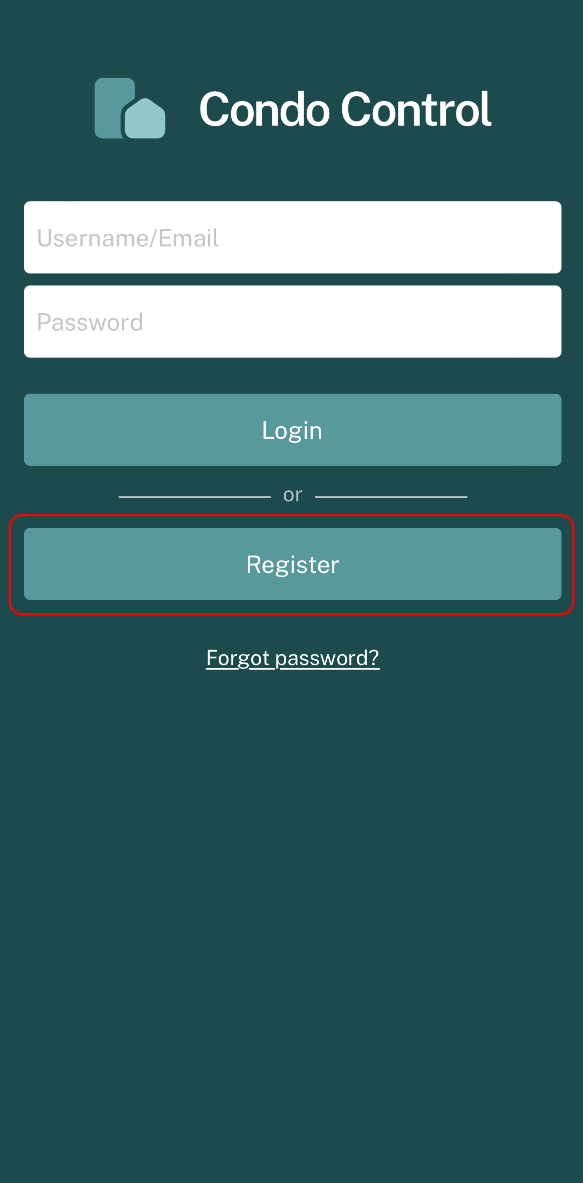 Register Your Account - Mobile App – Condo Control - English