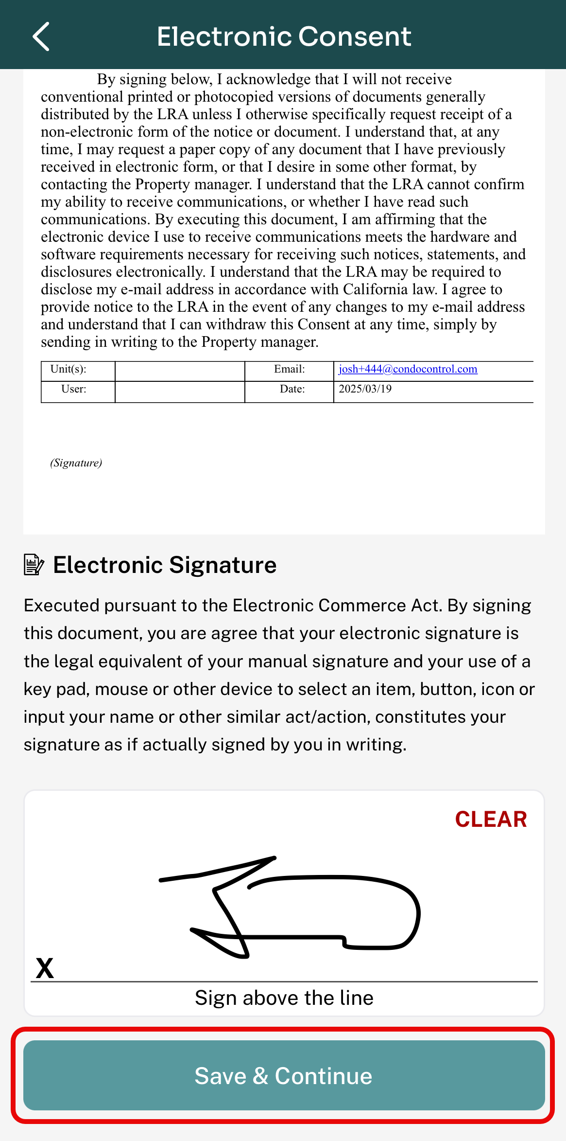 Register Your Account - Mobile App – Condo Control - English