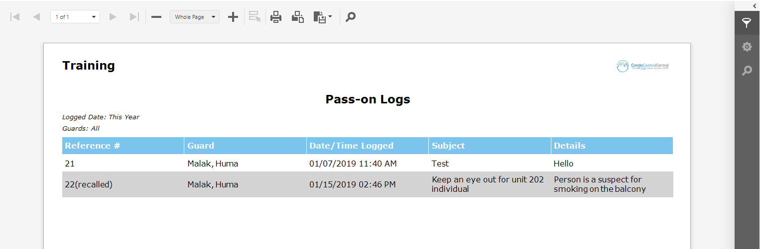 Security and Concierge User Guide: Reports for Security Guards – Condo ...