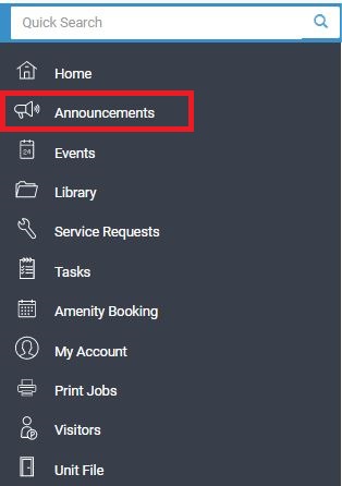 How to Insert an Image Into an Announcement – Condo Control - English