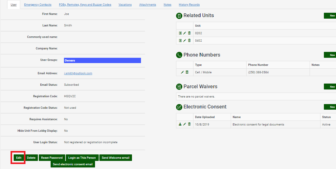 How to change a user's group membership – Condo Control - English