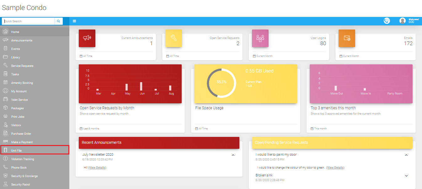 How to add a new Unit – Condo Control - English