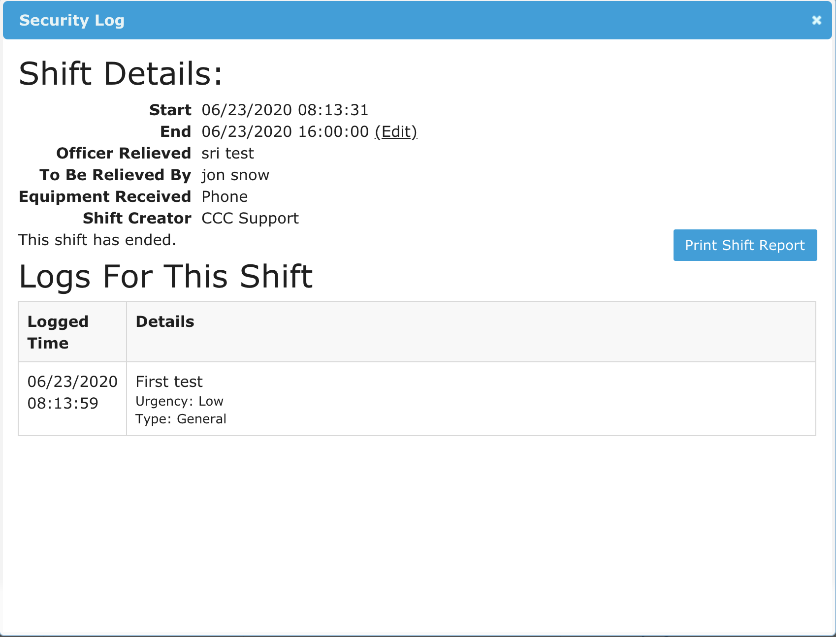How to search for a previous Security Shift/Log – Condo Control - English