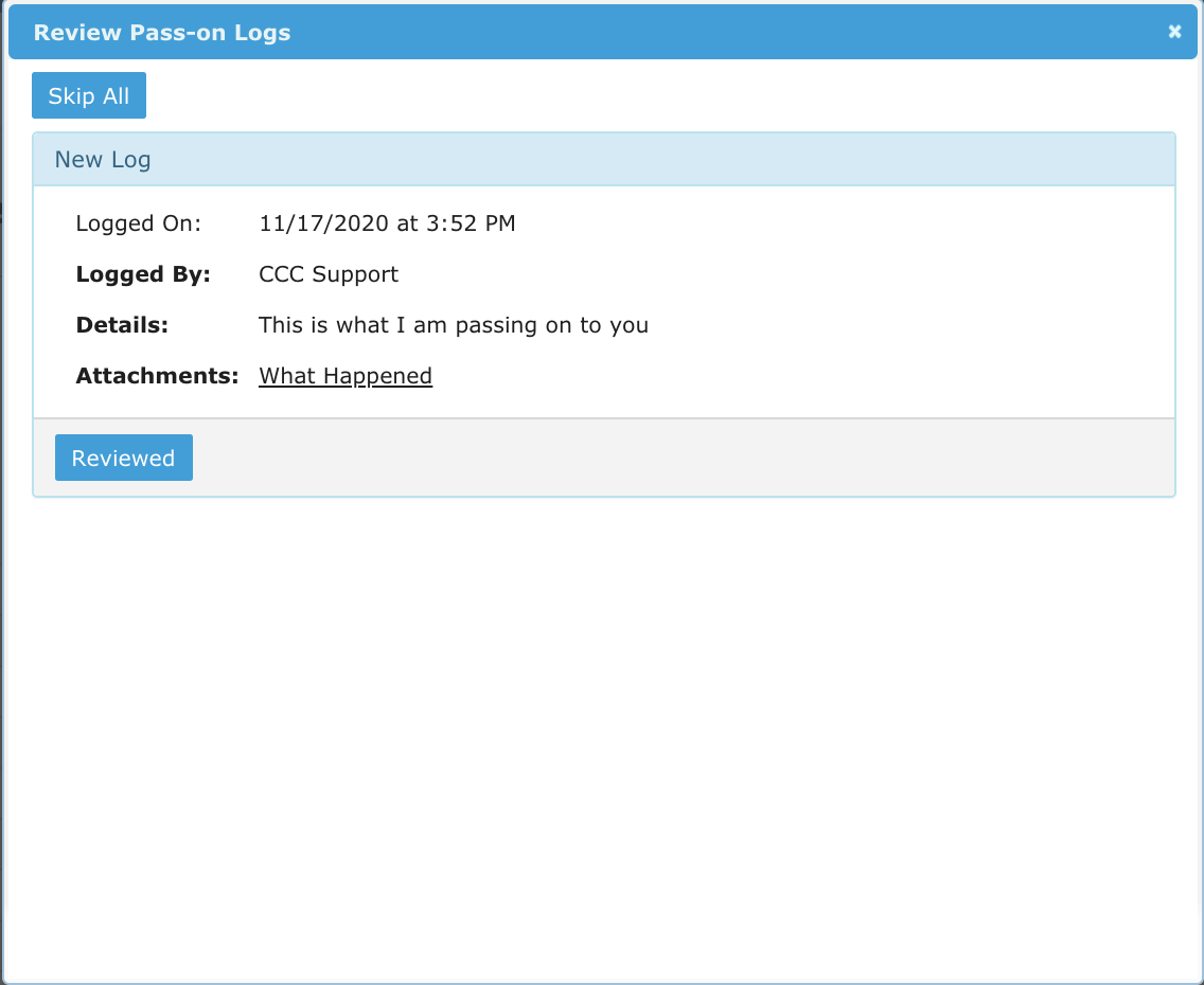 How to review a Pass-On Log – Condo Control - English