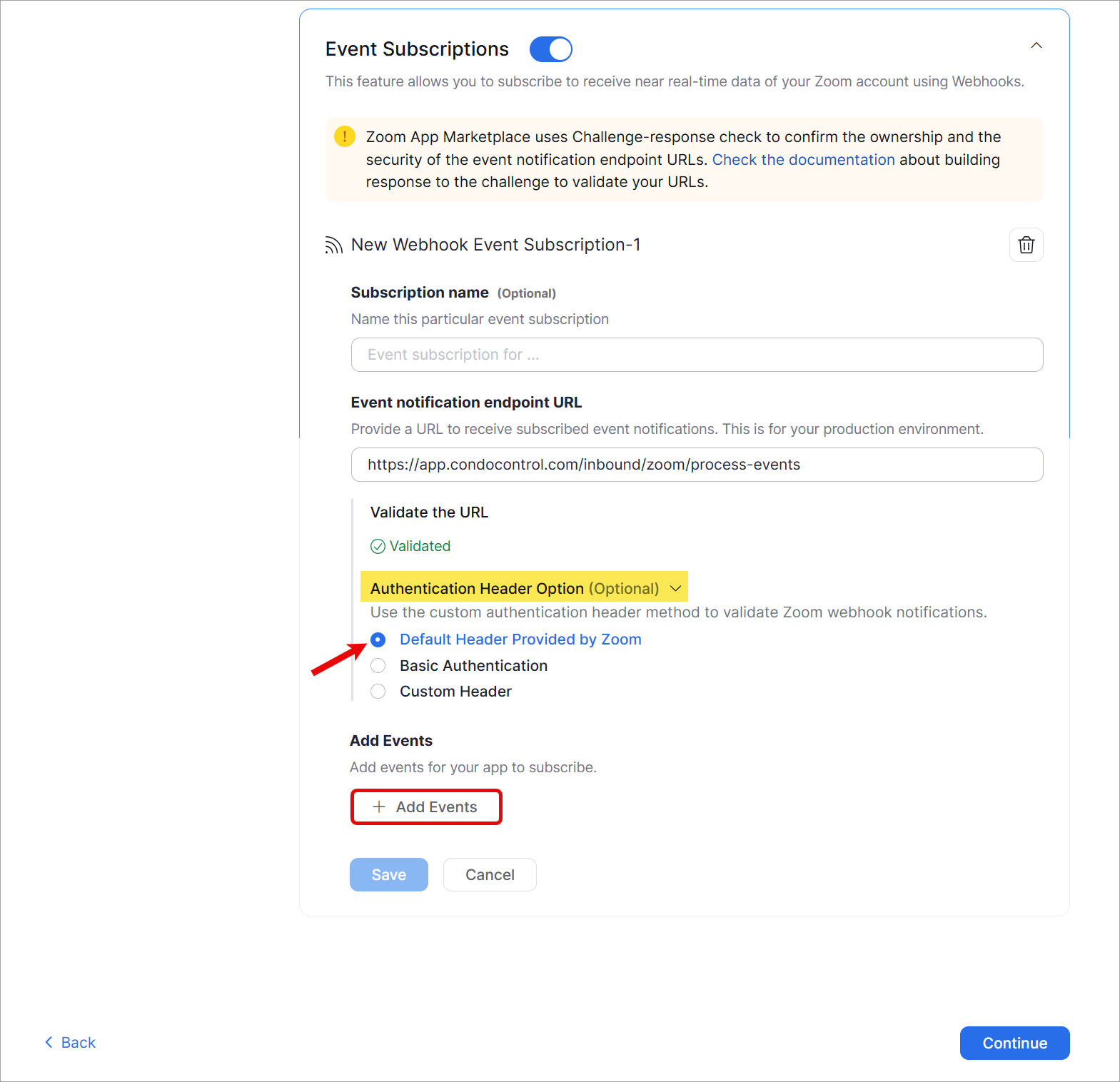 How to Configure a Zoom Webhook – Condo Control - English