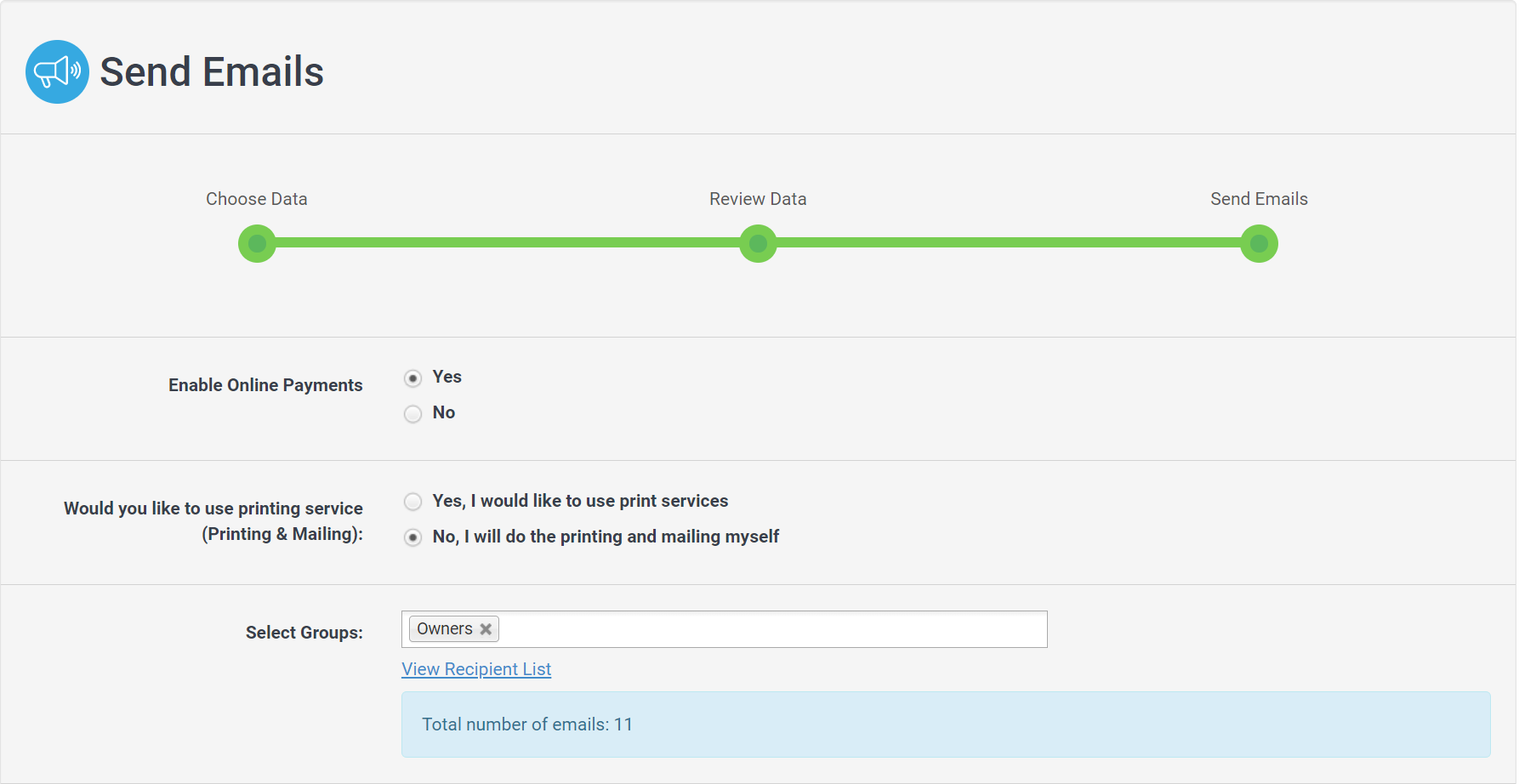 Budget Mailout Feature – Condo Control - English