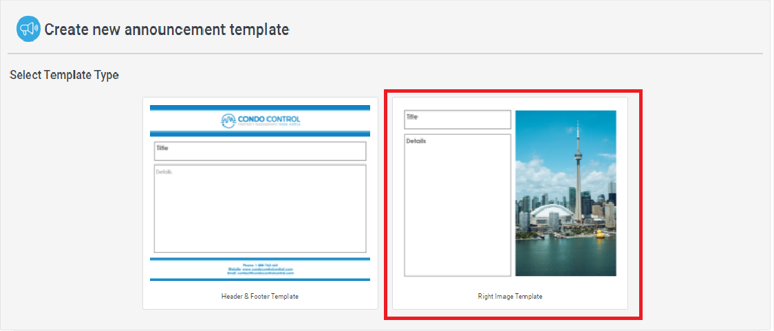 How to Create Announcement Templates – Condo Control - English