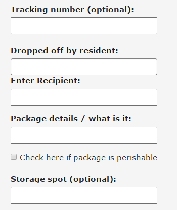 How to log a package – Condo Control - English